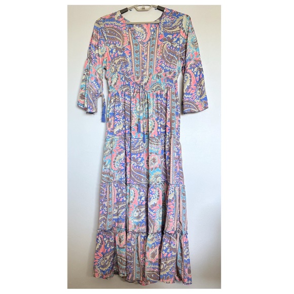 Me 2 Magic | Dresses | Me 2 Magic Tiered Smocked Waist Boho Maxi Dress ...